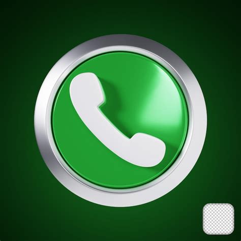 Premium PSD Accept Phone Call Button 3d Illustration