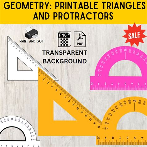 Geometry Printable Triangles And Protractors Made By Teachers