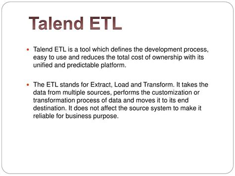 Ppt Best Talend Etl Training Powerpoint Presentation Free Download Id7804335