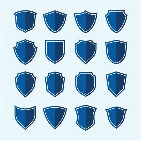 Shield Frame Collection Design Element Set Of 16 22817957 Vector Art
