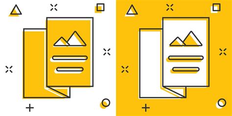 Flyer Leaflet Icon In Comic Style Brochure Sheet Vector Cartoon