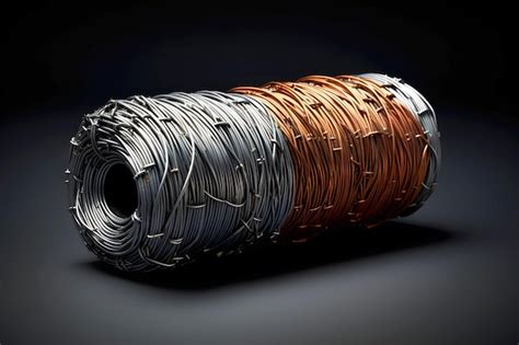 Coil Of Copper And Steel Wire Industrial Industry Premium Ai