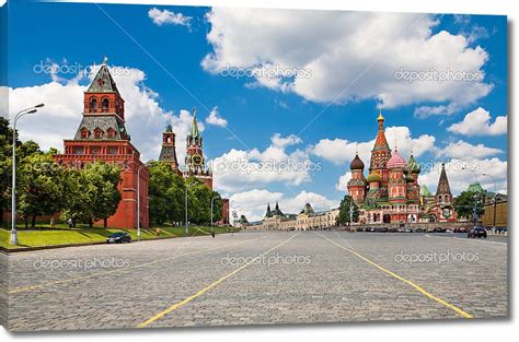 Картина «Картина на стену на холсте «Красная площадь в Москве, вид на ...