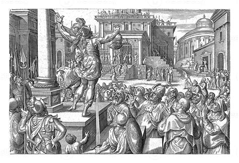 Head And Hand Of Nikanor Shown To The People Johannes Wierix After