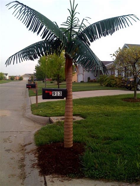 Artificial Palm Tree Mailbox For Tropical Mail Delivery