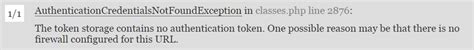 Php Symfony2 Authenticationcredentialsnotfoundexception Route