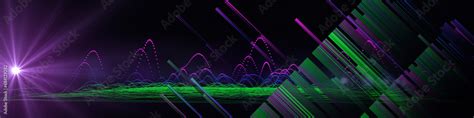 Abstract Background Color Graph From Wavy Color Graph And Blurred Lines