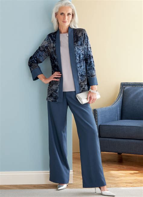 B6796 Misses Jacket Dress Top Skirt And Pants Butterick Patterns