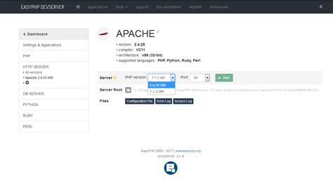 Devserver 170 Dont Start The Php 713 X86 Stack Overflow