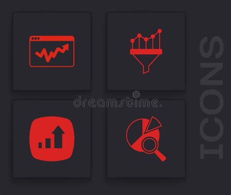set search data analysis graph chart infographic sales funnel with