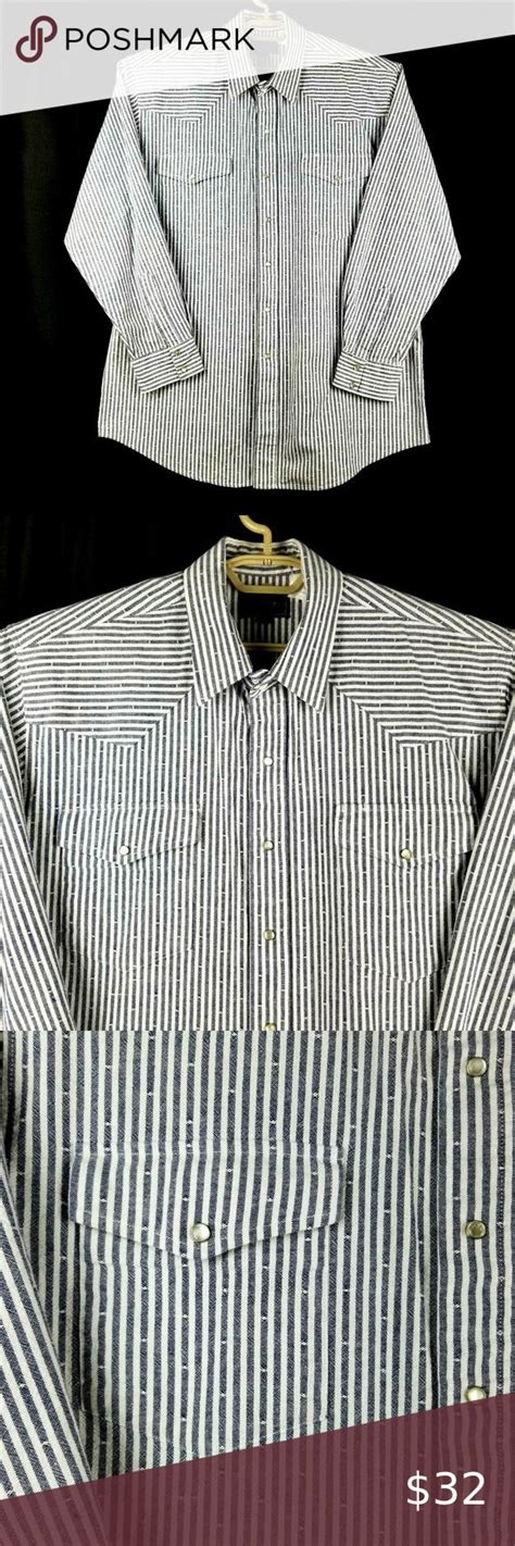Roper Mens Long Sleeve Pearl Snap Western Shirt