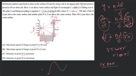 Interference Pattern Experiment Is Done On The Surface Of Water By Using
