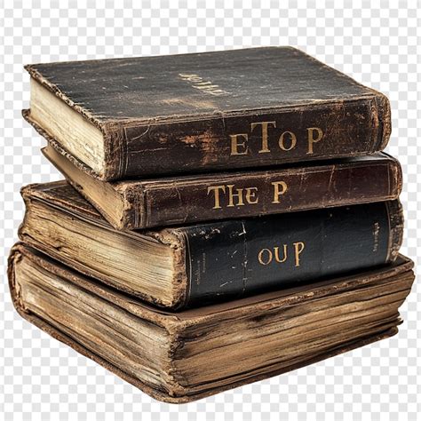 Stack Of Vintage Books Premium Ai Generated Psd