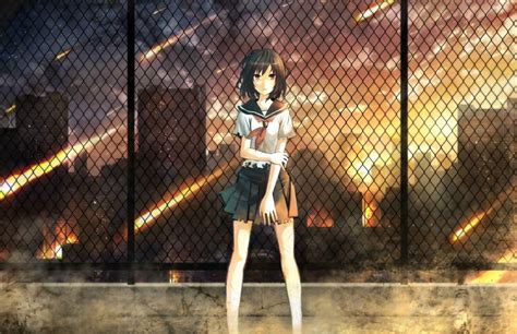 Online Crop Female Anime Character Anime School Uniform HD