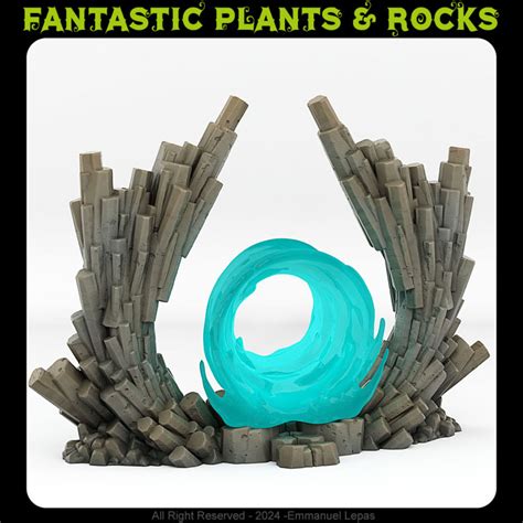 3d Printable Basalt Portal With Its Water Effect By Fantastic Plants
