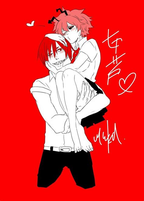 Kirishima X Ashido Kirishima Eijirou Ashido Mina Boku No Hero