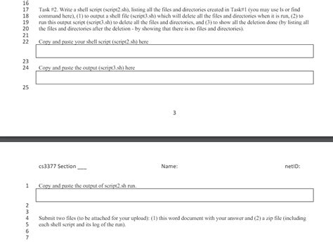 Solved Task 2 Write A Shell Script Script2 Sh Listing Chegg
