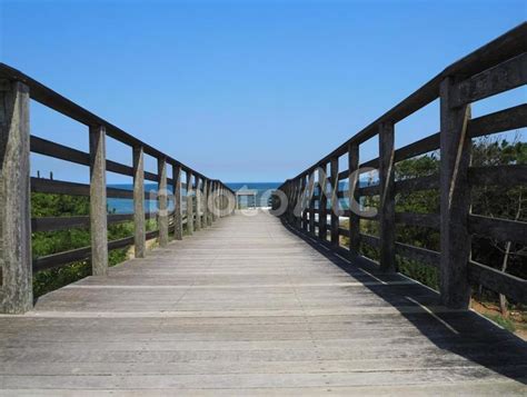 鹿島灘海浜公園の木道橋＆夏の海（鉾田市） No 30059047｜写真素材なら「写真ac」無料（フリー）ダウンロードok
