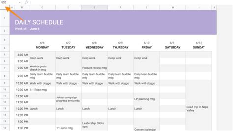 How To Make A Schedule On Google Sheets With Templates Clickup