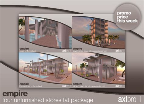 Second Life Marketplace Axl Pro Box Empire Four Unfurnished Stores