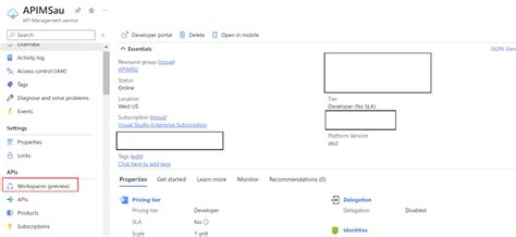 Api Management Workspaces