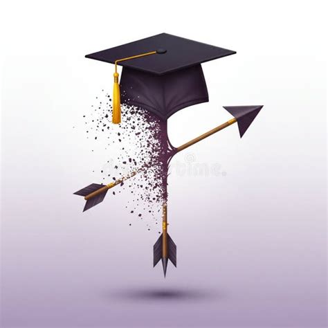 A Floating Graduation Cap With A Golden Tassel Transforms Into An