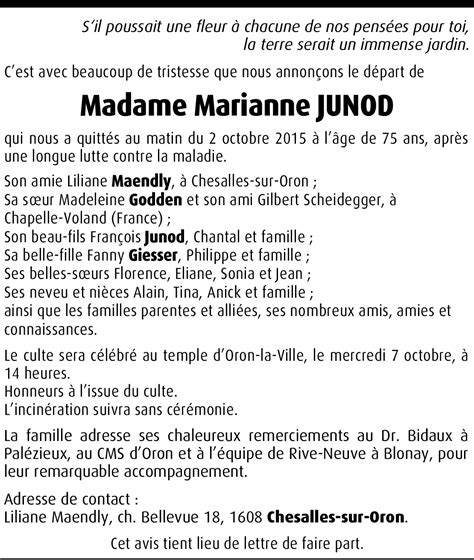 Marianne Junod Hommages