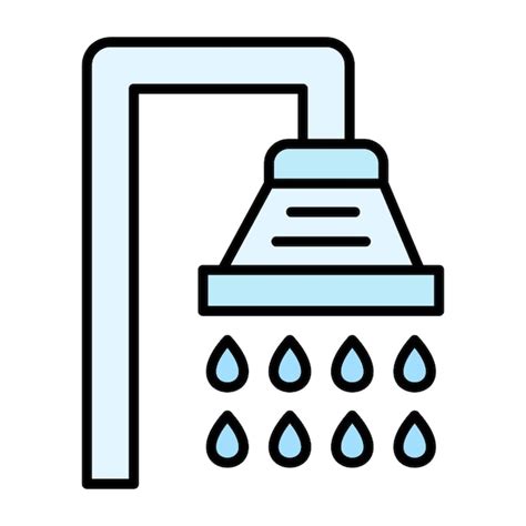 Premium Vector Shower Flat Illustration