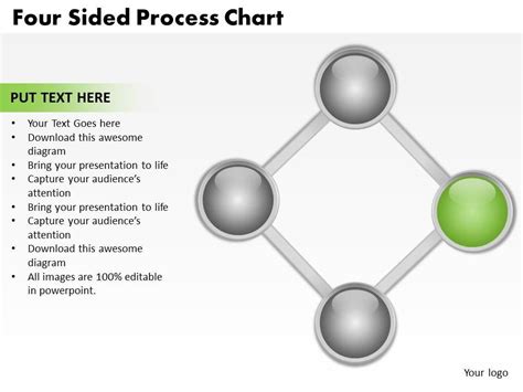 Four Sided Process Chart Powerpoint Diagrams Presentation Slides Graphics 0912 PowerPoint