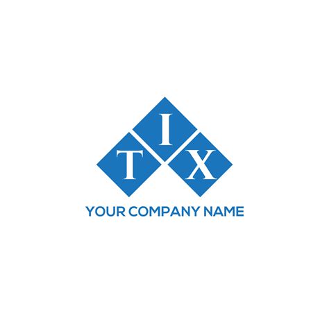 Tix Letter Logo Design On White Background Tix Creative Initials