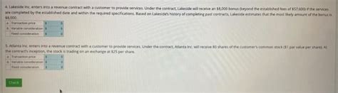 Solved Measuring The Transaction Price For Each Of The Chegg Com