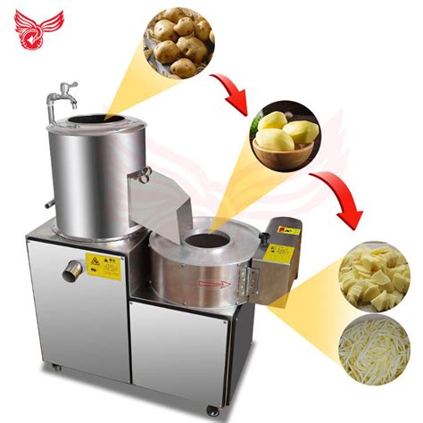 Industrial Potato Peeling And Slicing Machine Potato Cleaning Machine