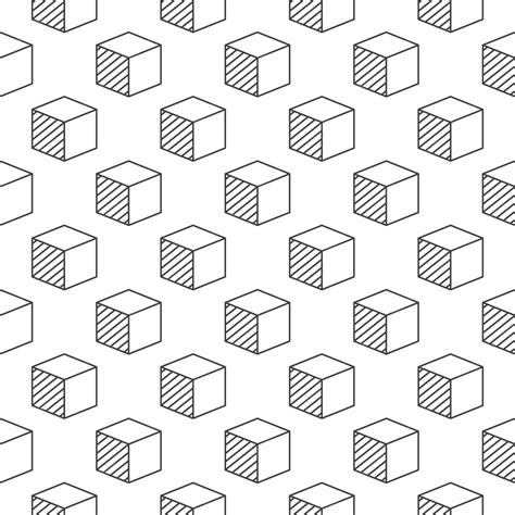 Premium Vector 3d Printed Cube Geometric Pattern Vector Seamless Background