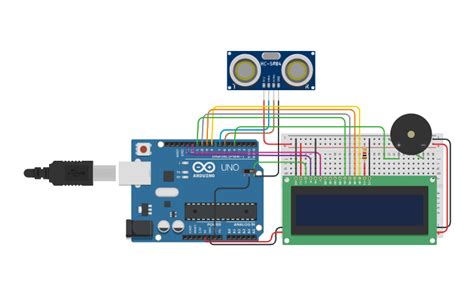 Circuit Design Sensor De Distancia Con Alarma Tinkercad