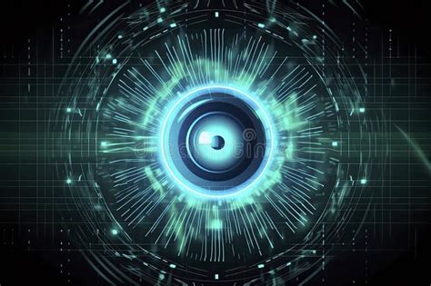 Digital Eye Data Network And Cyber Security Technology Vector