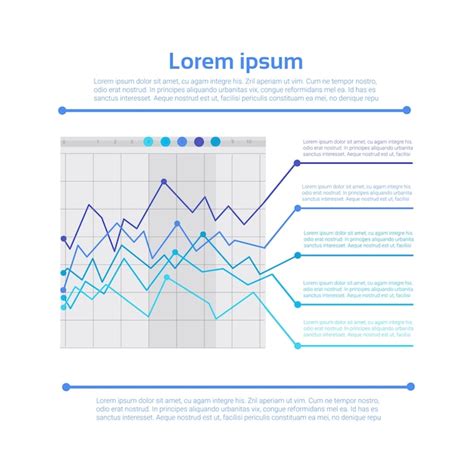 그래프 설정 금융 Infographic 프리미엄 벡터