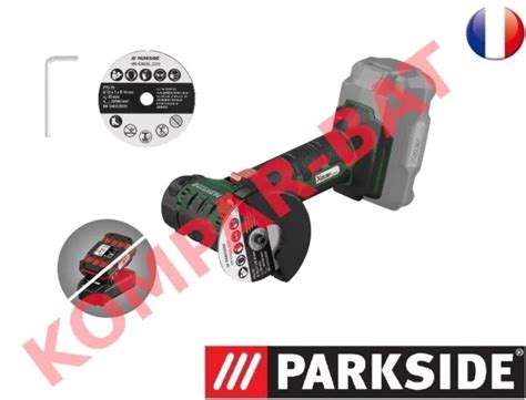 Parkside Meuleuse D Angle Sans Fil Pwsam V Vendue Sans Batterie Ni