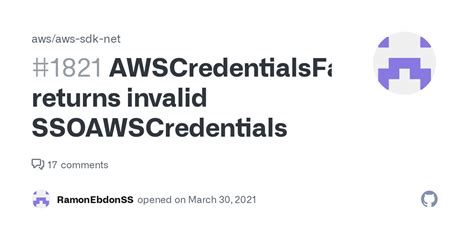 Awscredentialsfactorytrygetawscredentials Returns Invalid Ssoawscredentials · Issue 1821