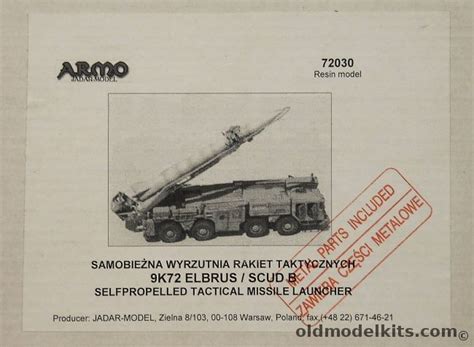 Armo K Elbrus Scud B R Missile With Self Propelled Tactical Missile Launcher