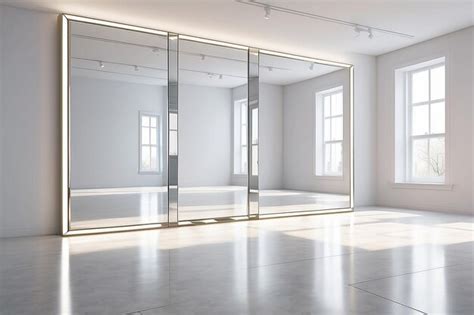 Dynamic Art In Mirrored Dance Studio With Changing ReflectionsDynamic