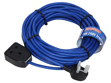 Trailing Lead 240v 14m 13a 1 5mm Cable