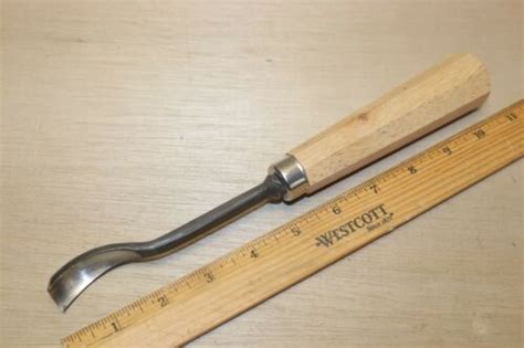 Old Wood Carving Tools 3 4 No 7 Sweep Short Bent Spoon Bit Wood