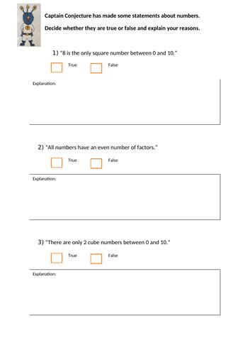 Properties Of Number Captain Conjecture Prove It Statements