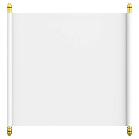 premium photo scroll paper text box 3d illustration