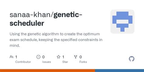 Genetic Schedulermainpy At Main · Sanaa Khangenetic Scheduler · Github