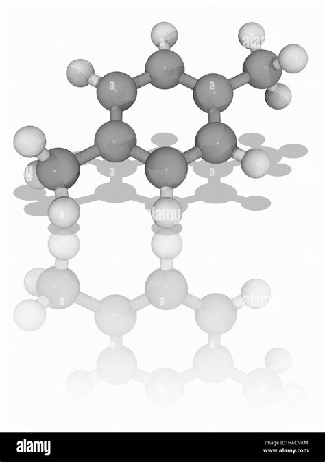 Para Xylene Molecular Model Of The Aromatic Hydrocarbon Para Xylene