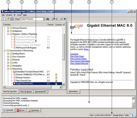 Core Generator Interface Snapshot From Xilinx Ise 14 Download Scientific Diagram
