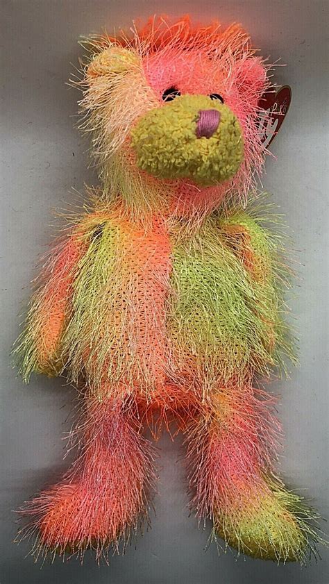 Ty Rainbow Teddy Bear Punkies Stuffed Animal Plush Toy 7 Tall New W