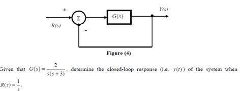 solved given that g s 2s s 3 ﻿determine the closed loop