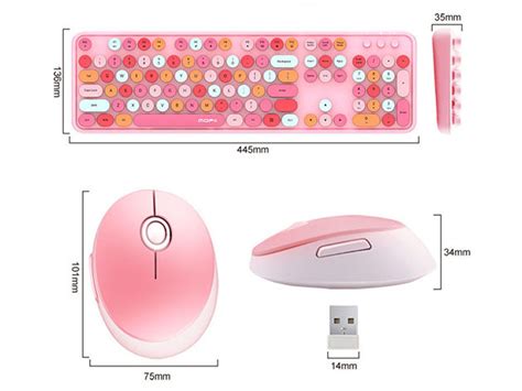 Retro Keyboard And Mouse Combo Pink Gadget Hacks